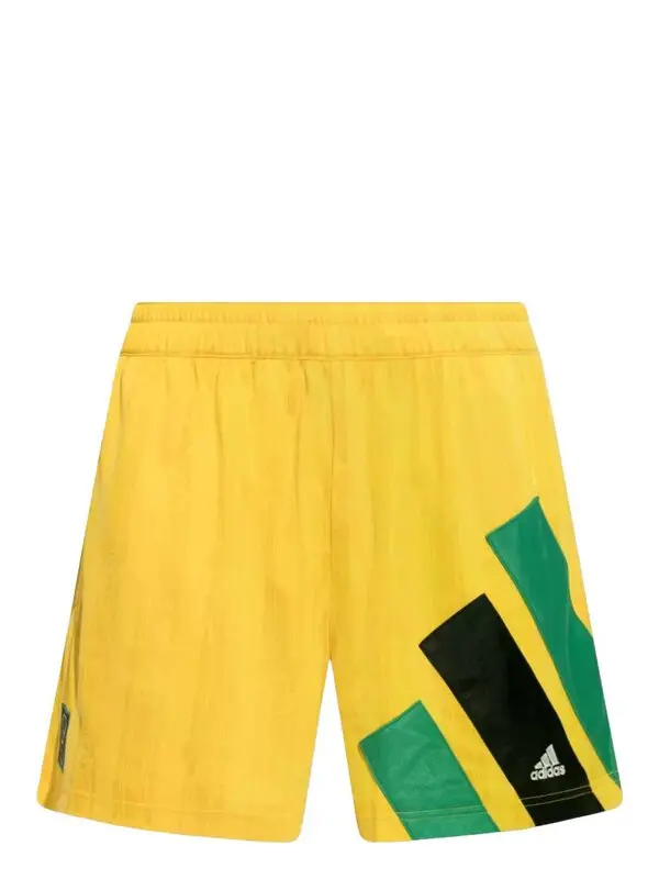 Adidas X Disney X Brain Dead Patterned-jacquard Track Shorts - Yellow