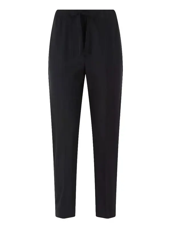 SEMICOUTURE Buddy Drawstring Pressed-crease Trousers - Blue