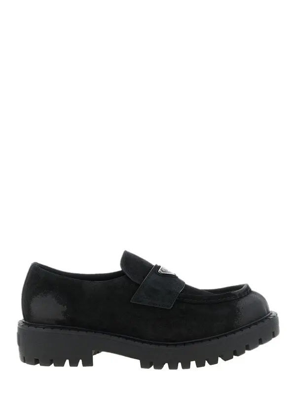 Prada Leather Loafers - Black