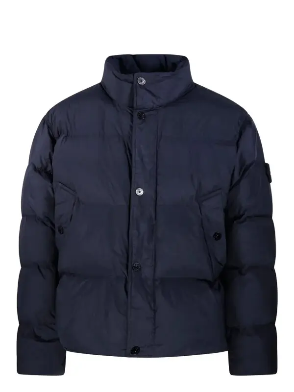 Stone Island Nylon Short Down Jacket - Blue