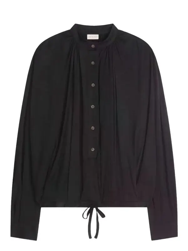 Dries Van Noten Loose Cotton Blouse - Black