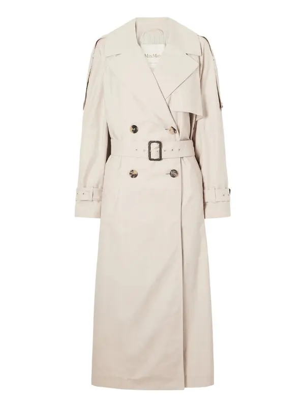 Max Mara Cotton-blend Twill Trench-coat - Neutrals