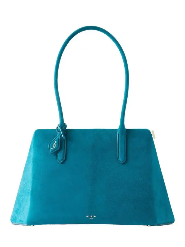 Alaïa Prisme Suede Shoulder Bag - Blue