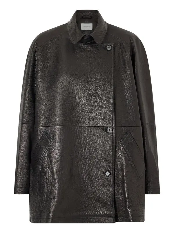 Magda Butrym Textured-leather Jacket - Black