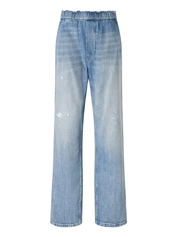 MAISON MARGIELA Distressed Wide-leg Jeans - Blue