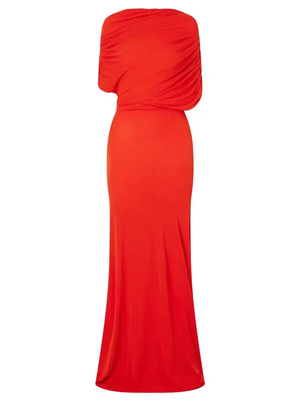 Alex Perry Draped Jersey Gown - Red