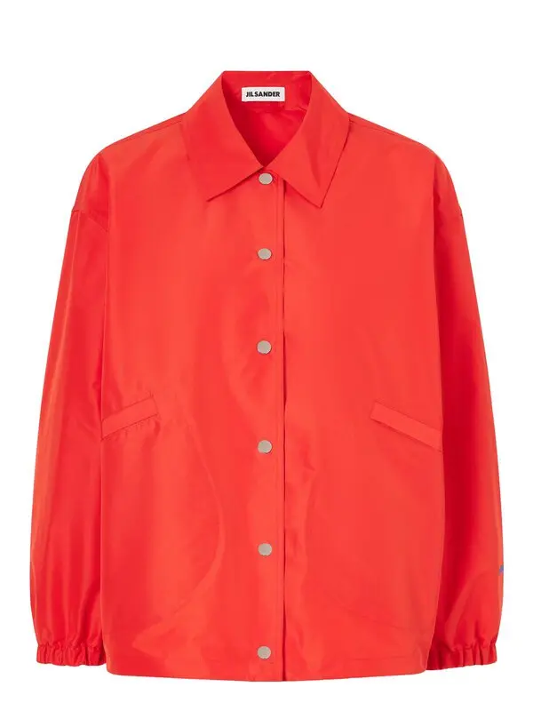 JIL SANDER Logo-embossed Shell Jacket - Red