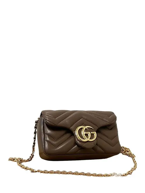 Gucci Gg Marmont Leather Mini Bag - Brown