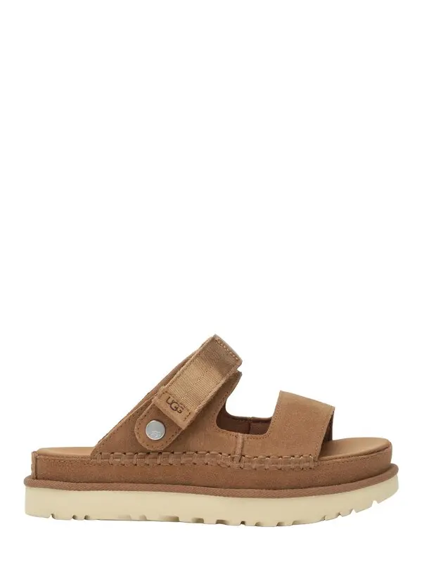 UGG Goldenstar Glide Suede Sandals - Brown