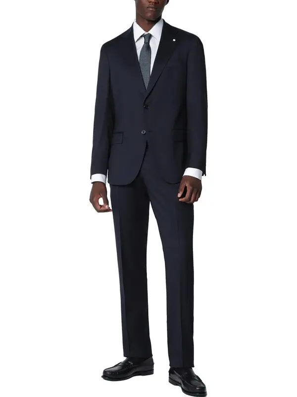 LUIGI BIANCHI Single-breasted Wool Suit - Blue