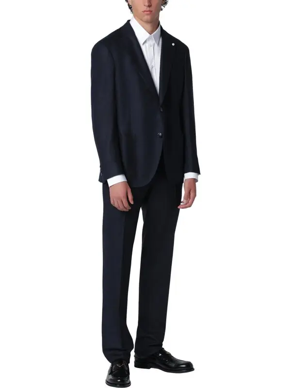 LUIGI BIANCHI Single-breasted Wool Suit - Blue