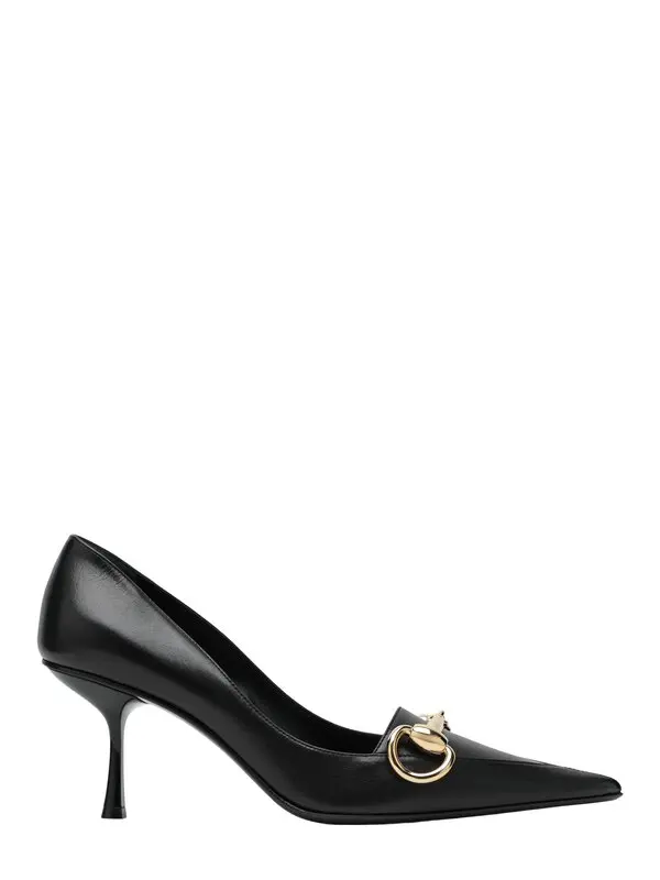 Gucci Boulevard Pumps In Glossy Leather - Black