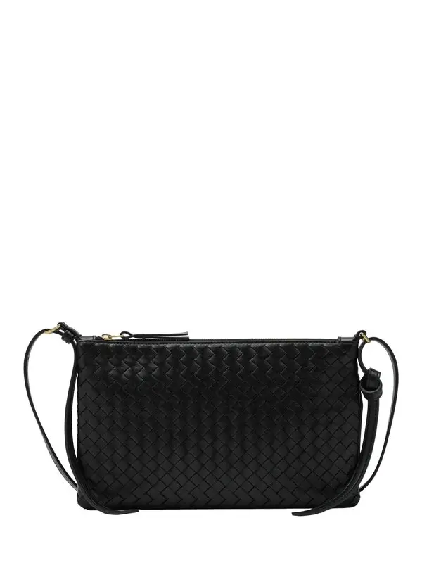 Bottega Veneta Medium Piccolo Intrecciato Pouch In Nappa Leather - Black