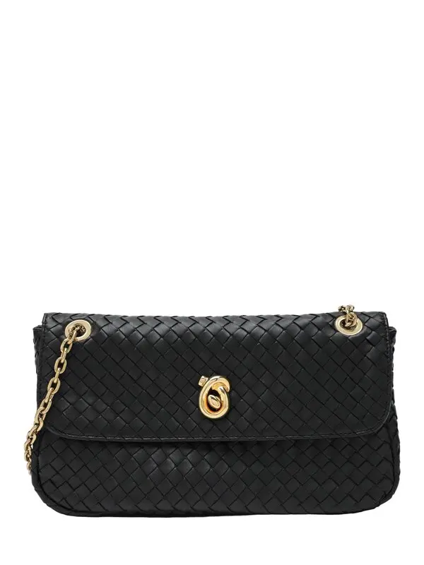 Bottega Veneta Intrecciato Madison Shoulder Bag - Black