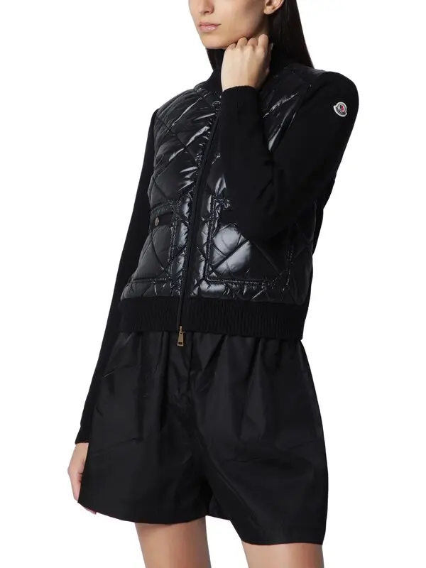 Moncler Padded Zip-up Sweatshirt - Black