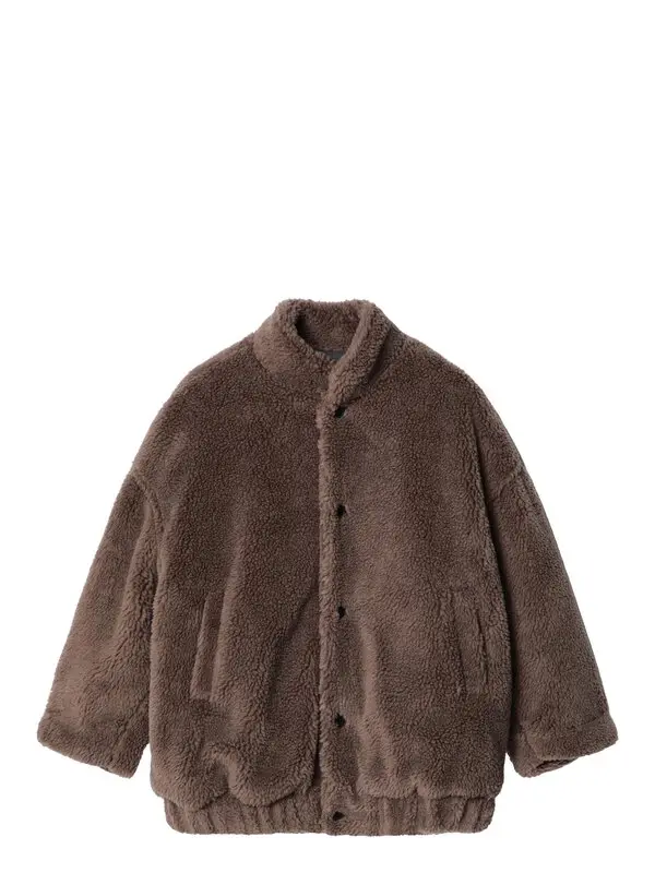 DOUUOD Teddy-effect Jacket - Brown