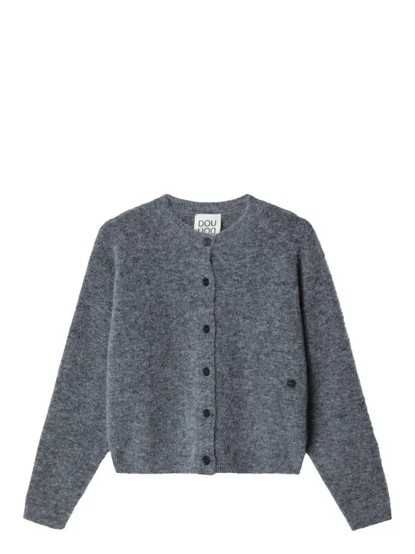 DOUUOD Mélange Alpaca-blend Cardigan - Grey