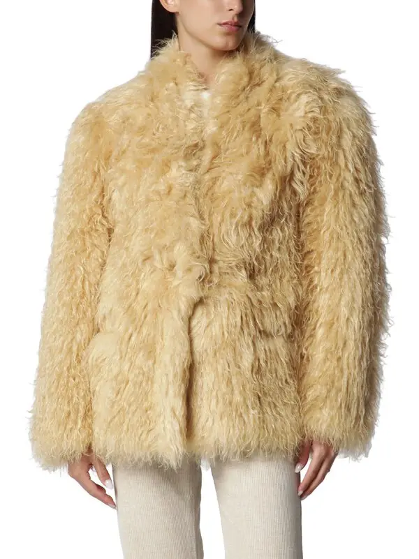 Isabel Marant Étoile Pale Long-haired Faux Fur Coat - Yellow