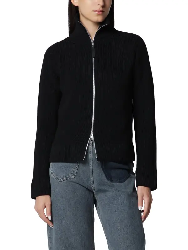 MAISON MARGIELA Wool-blend Zip Cardigan - Black