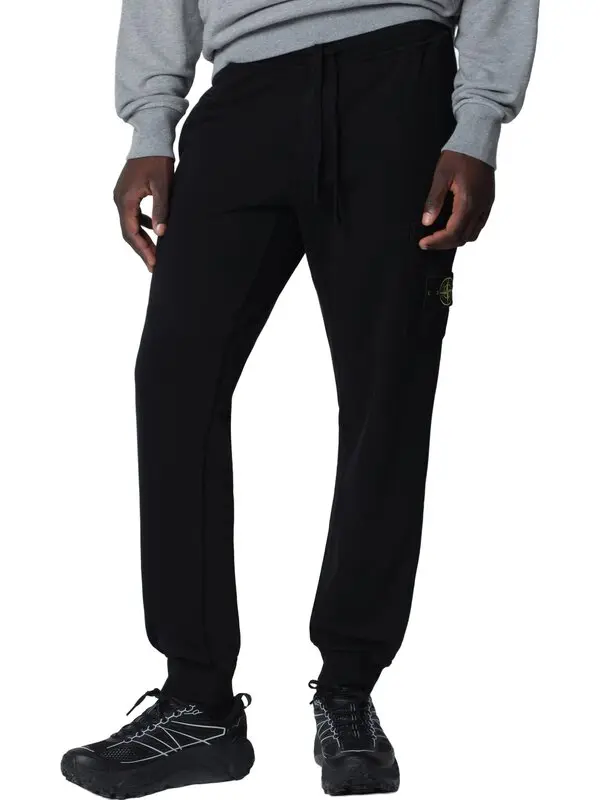 Stone Island Cotton Jogging Trousers - Black
