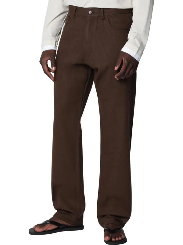 Prada Virgin Wool Trousers - Brown