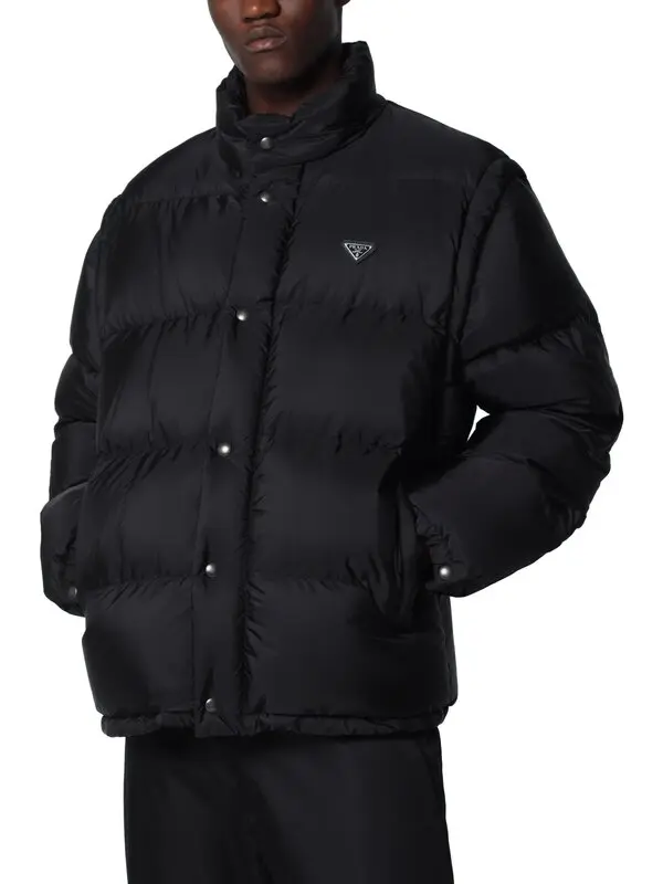 Prada Convertible Re-nylon Down Jacket - Black