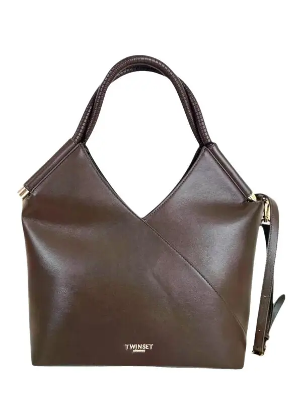 TWINSET Logo-plaque Top-handle Tote Bag - Brown