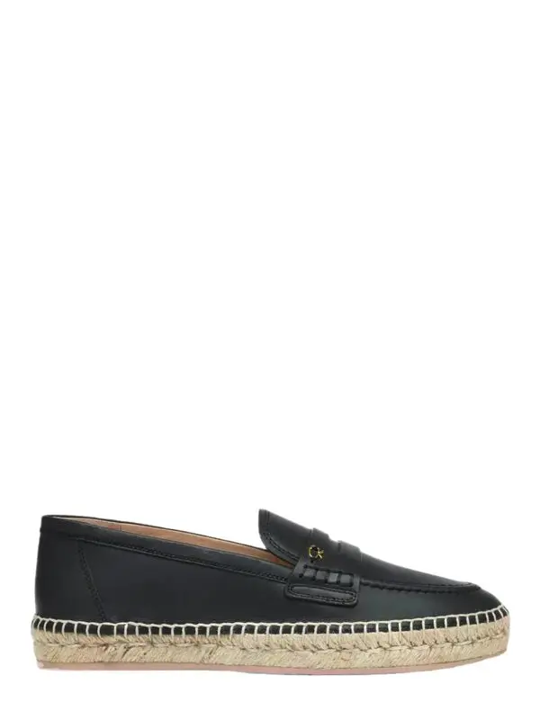 GIANVITO ROSSI Lido Leather Espadrilles - Black