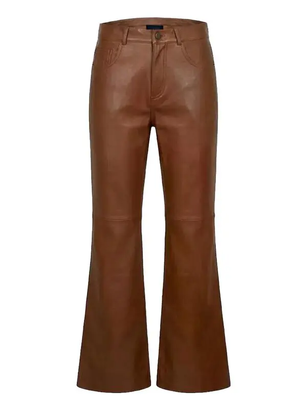 HAIKURE Flora Leather Trousers - Brown