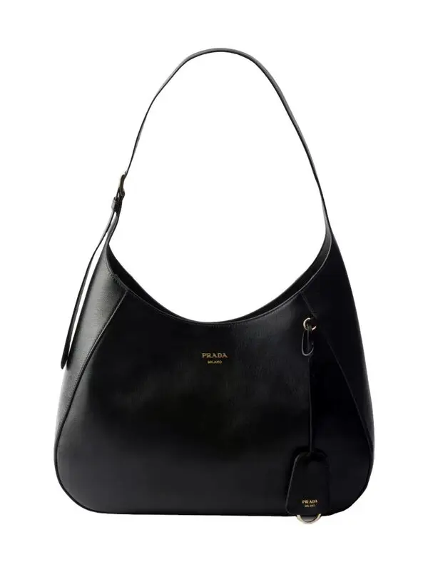 Prada Boogie Large Leather Bag - Black