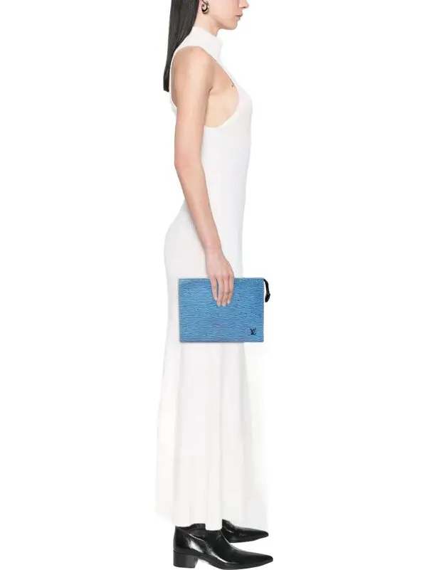 LOUIS VUITTON 2017 Epi Denim Toiletry Pouch 26 Clutch Bag - Blue