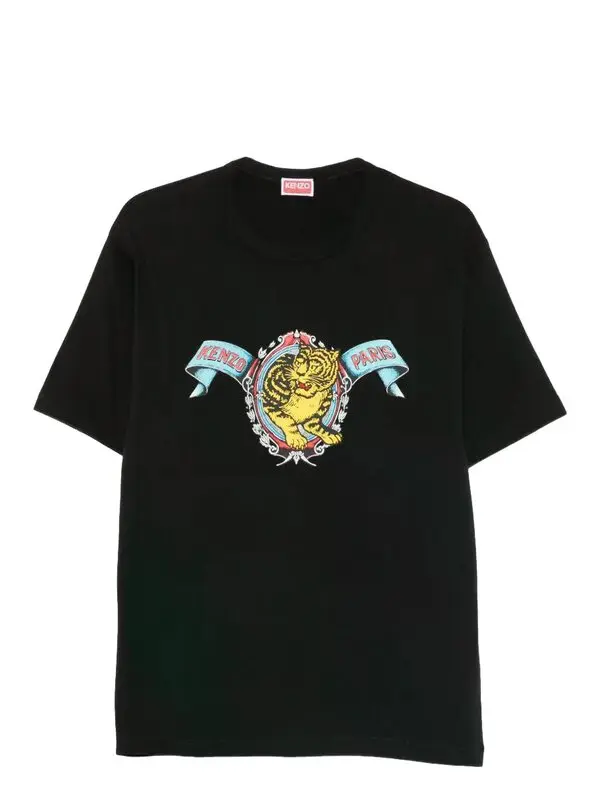 Kenzo Jumping Tiger-print T-shirt - Black