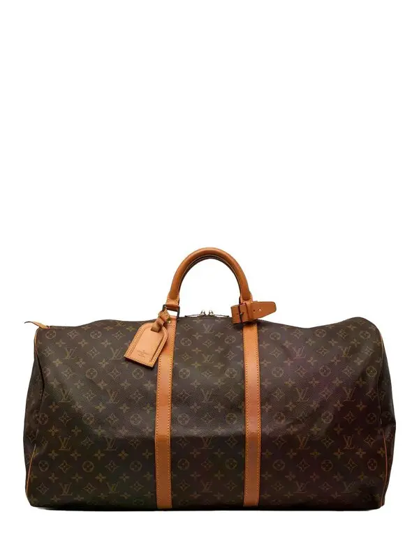 LOUIS VUITTON 1990-2010 Monogram Keepall 60 Travel Bag - Brown