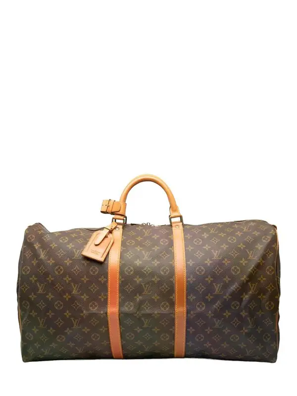 LOUIS VUITTON 1986 Monogram Keepall 60 Travel Bag - Brown