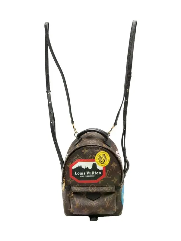 LOUIS VUITTON 2016 Monogram World Tour Mini Palm Springs Backpack - Brown