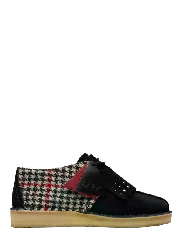 Clarks Desert Trek Tweed Derby Shoes - Black