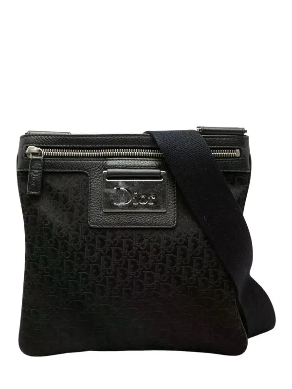 Dior 2006 Diorissimo Trotter Canvas Street Chic Crossbody Bag - Black