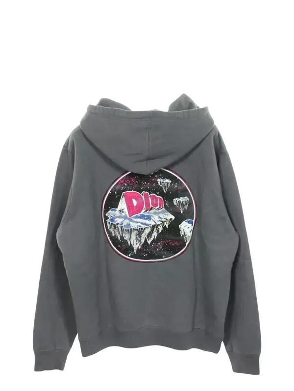 Dior 2010s Graphic-print Hoodie - Grey