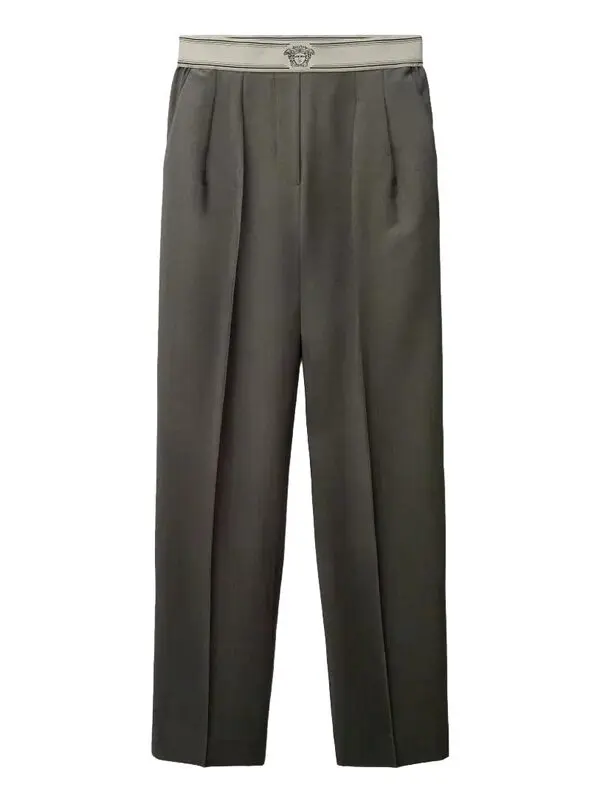 Versace Wool-mohair Pants - Grey