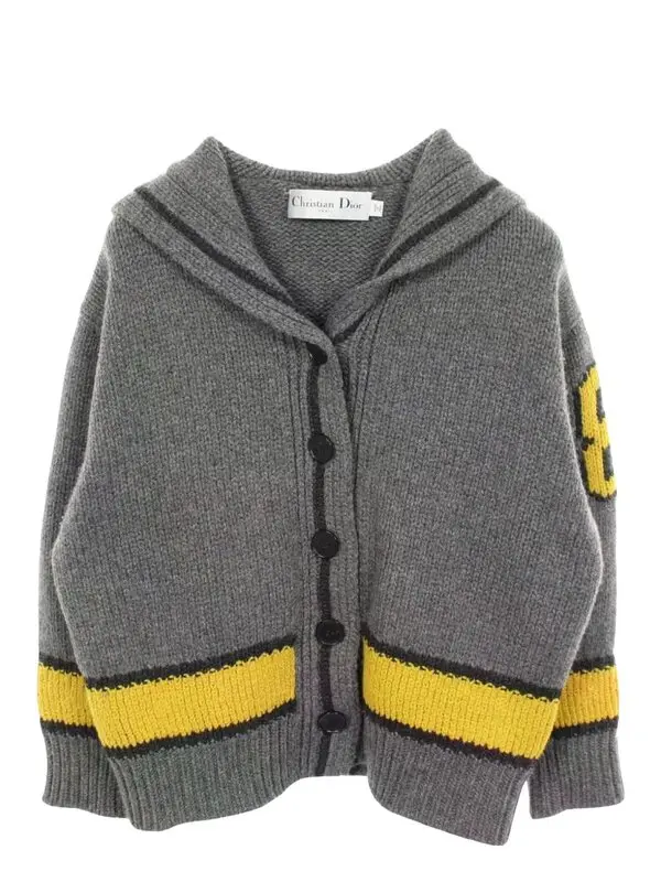 Dior 2000s Sailor-collar Star-motif Cardigan - Grey