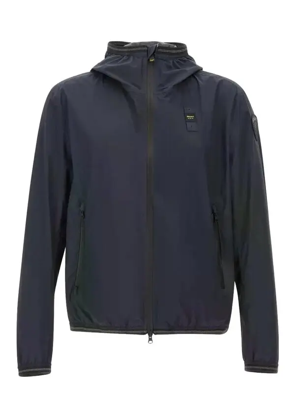 BLAUER. Farrin Hooded Windbreaker - Blue