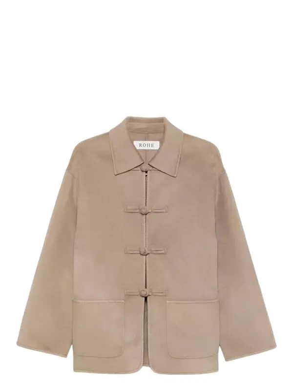 RÓHE Mandarin-fastening Jacket - Brown