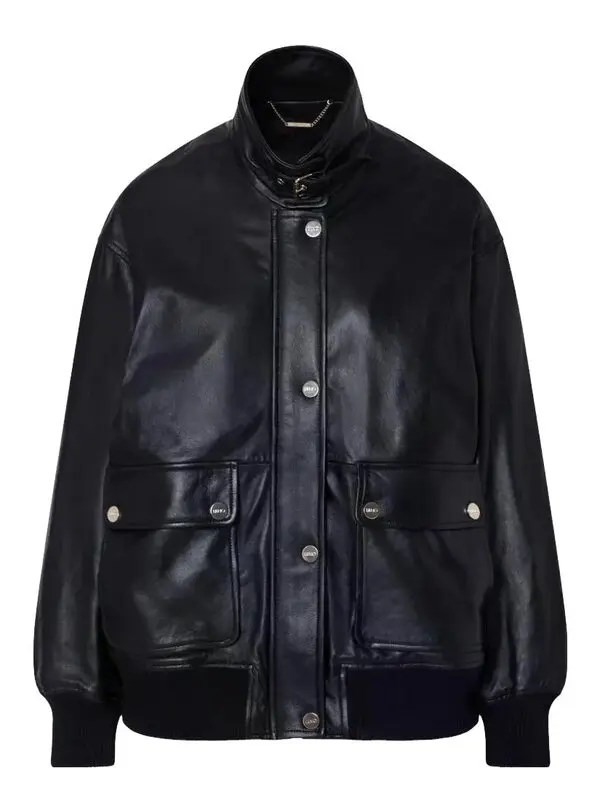 Liu Jo Oversized Leather Jacket - Black