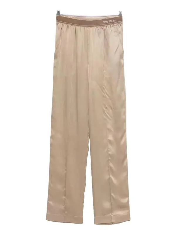 TOM FORD Logo-waistband Trousers - Neutrals