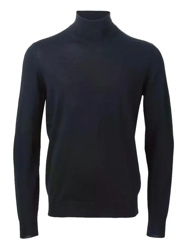 DRUMOHR Roll-neck Wool Sweater - Blue