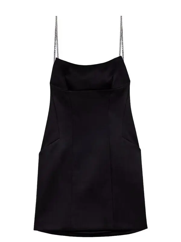 Maje Crystal-embellished Backless Mini Dress - Black