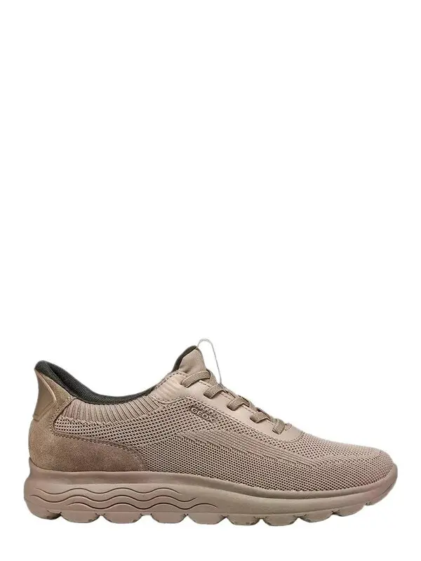 Geox Spherica Panelled Knit Sneakers - Neutrals