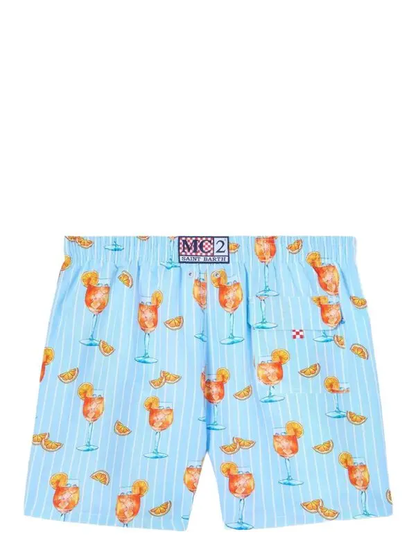 MC2 SAINT BARTH Gustavia Aperol Swim Shorts - Blue