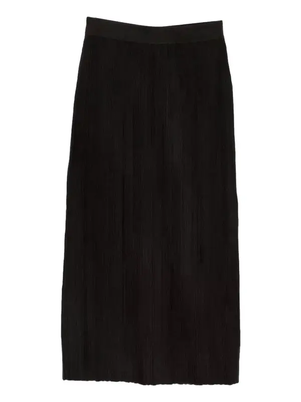 ALYSI Ribbed-knit Skirt - Brown