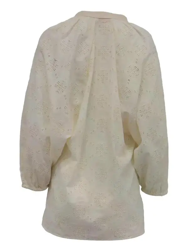 Tory Burch Broderie Tunic Blouse - Neutrals